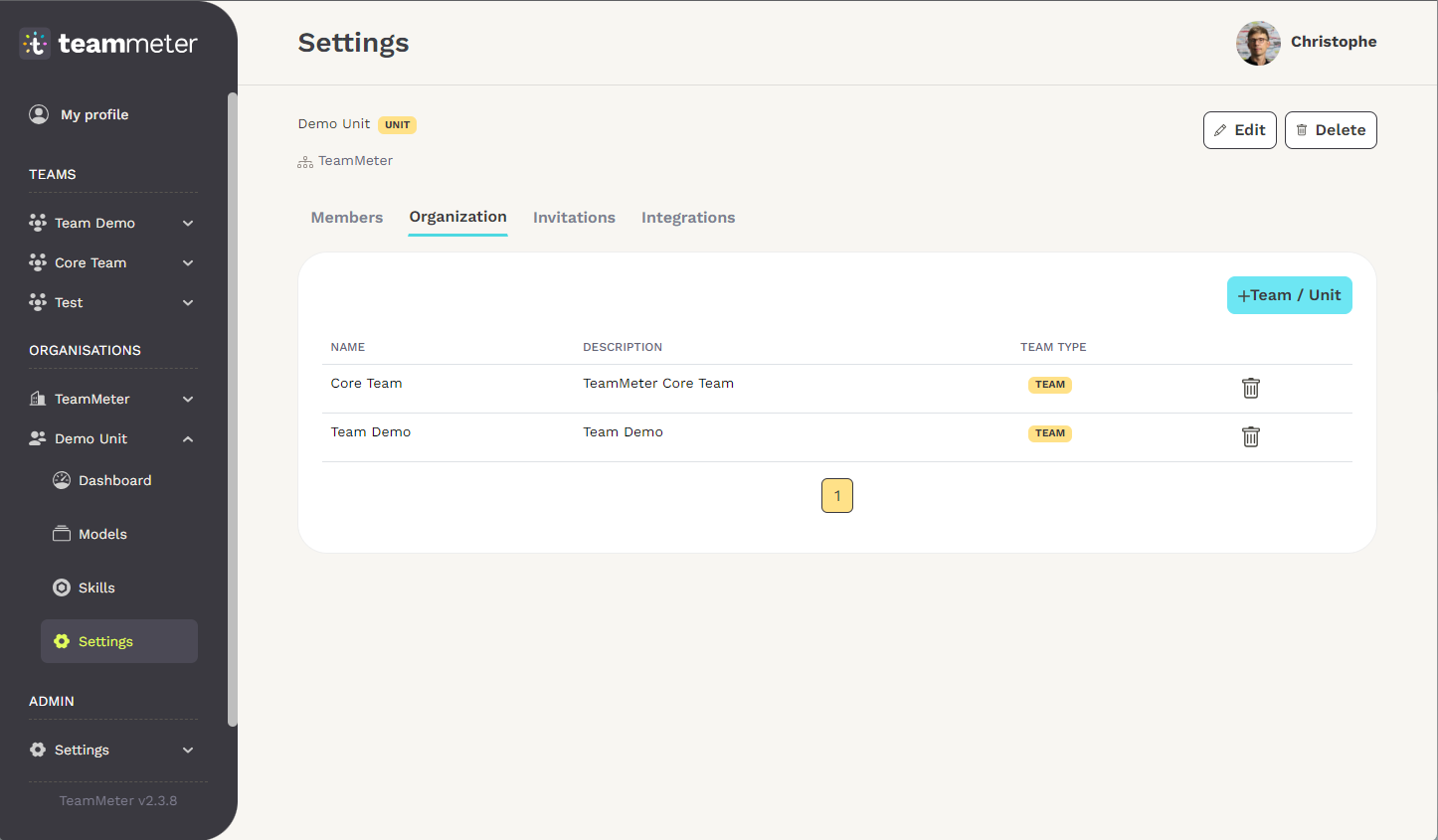 Configure organization dashboards - Teammeter Configure organization dashboards - Teammeter